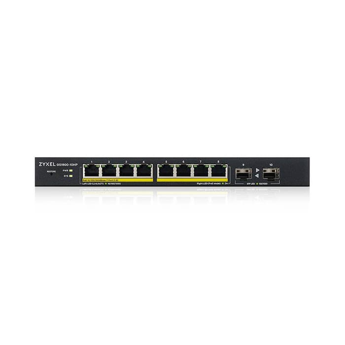 GS1900-10HP - Switch "Zyxel" 8-Port ราคาถูกที่สุด จัดส่งฟรี